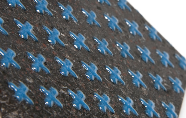 Silk screen printed lava stone - MaterialDistrict