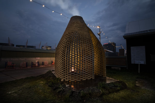 Pavilion Made of WasteBasedBricks Encourages Storytellers ...