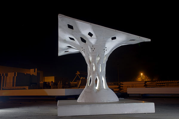 Fabric formwork column at Material Xperience 2017 - MaterialDistrict