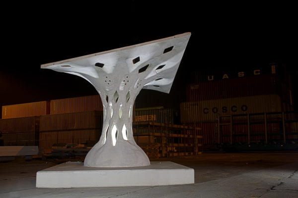 Fabric formwork column at Material Xperience 2017 - MaterialDistrict