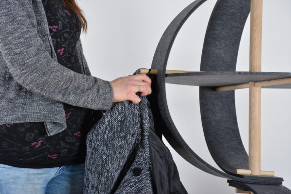 Flexible furniture made from felt composite Lanisor and wood - MaterialDistrict