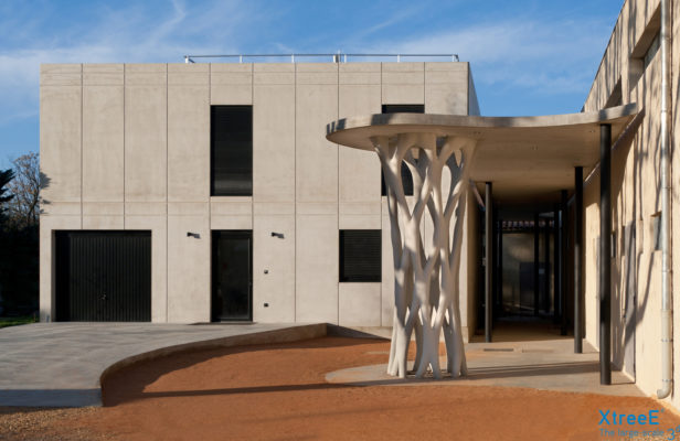 Complex concrete column made using 3D printed formwork - MaterialDistrict