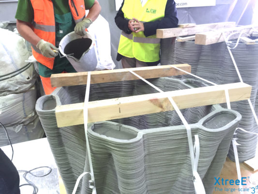 Complex concrete column made using 3D printed formwork - MaterialDistrict