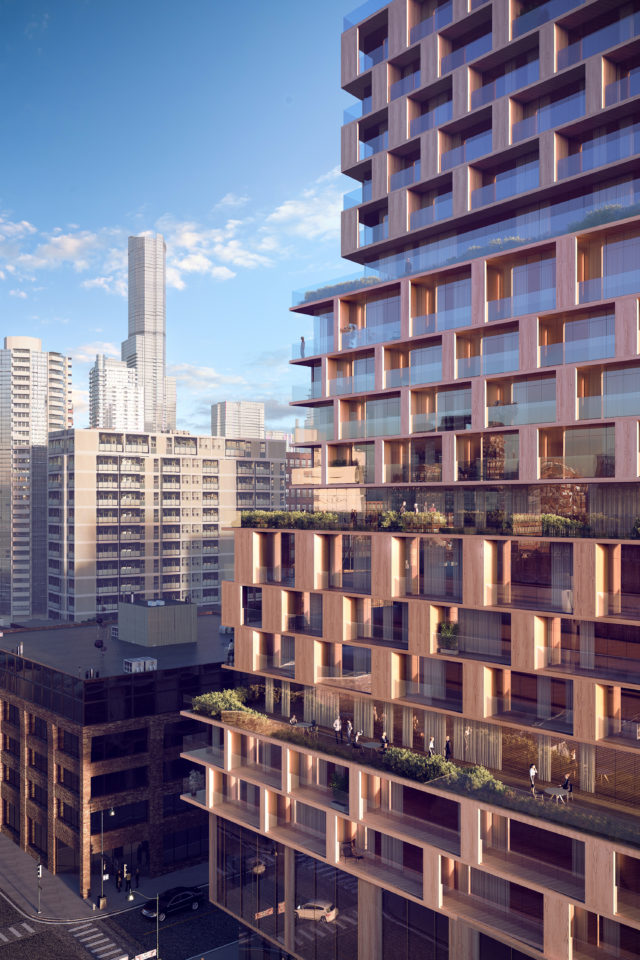 High-rise with metal façade was designed by the community 7 ...