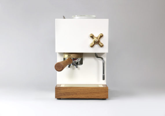 AnZa home espresso machine made from concrete and Corian - MaterialDistrict