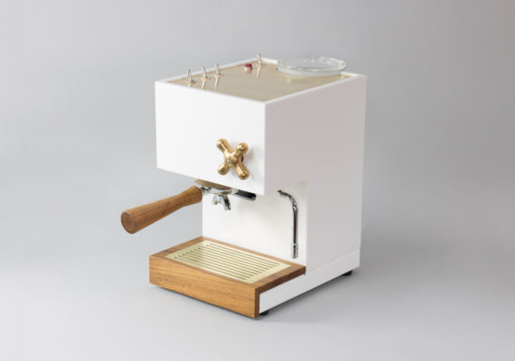 AnZa home espresso machine made from concrete and Corian - MaterialDistrict