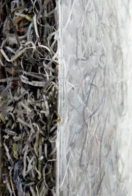 Shredded: furniture made from shredded documents and magazines ...