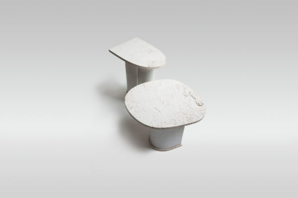 Chaud side tables are made with recycled paper and stone dust ...