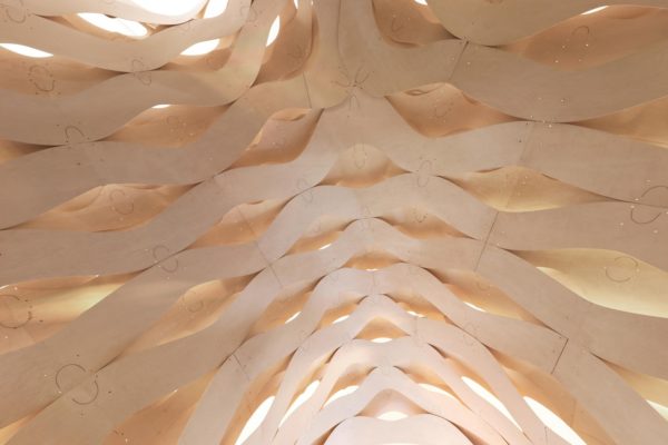 Sewn Timber Shell uses sewing to create a wooden structure ...