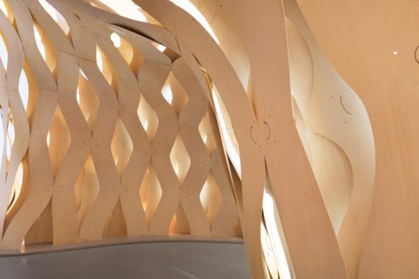 Sewn Timber Shell uses sewing to create a wooden structure ...