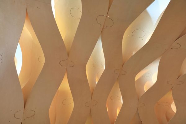 Sewn Timber Shell uses sewing to create a wooden structure ...