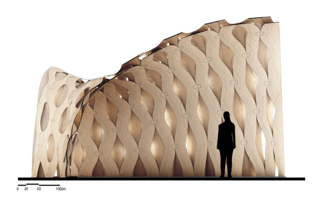Sewn Timber Shell uses sewing to create a wooden structure ...