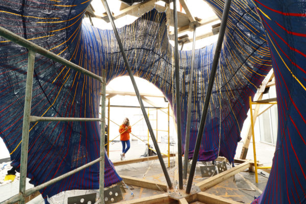 KnitCandela is a thin concrete shell made with knitted formwork ...