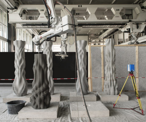 3D printed concrete columns - MaterialDistrict