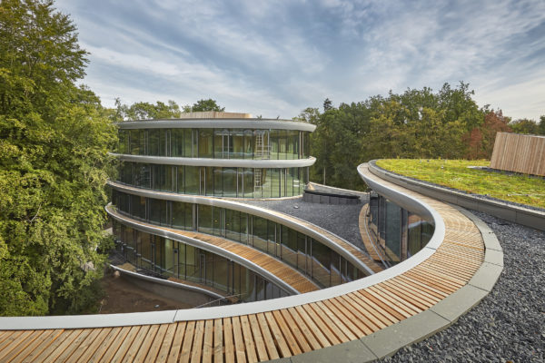 A bank inside a wooden reconstructable materials bank - MaterialDistrict