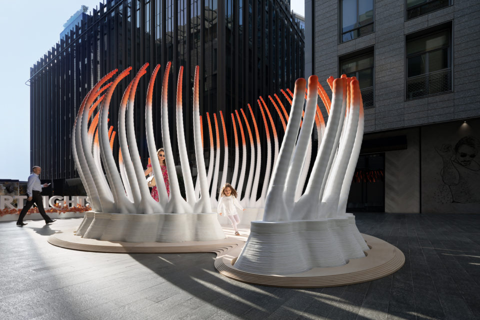 A 3D printed pavilion made from recycled plastic bottles - MaterialDistrict