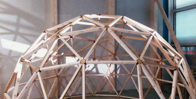 A wooden dome made only from waste - MaterialDistrict