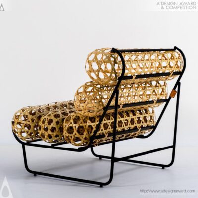 A chair made with traditional bamboo weaving techniques - MaterialDistrict