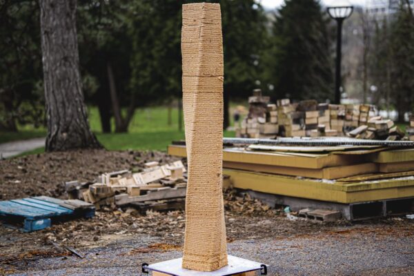 Biodegradable concrete casts made of sawdust - MaterialDistrict