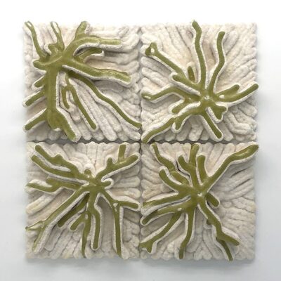 3D printed tiles made from mycelium and algae - MaterialDistrict