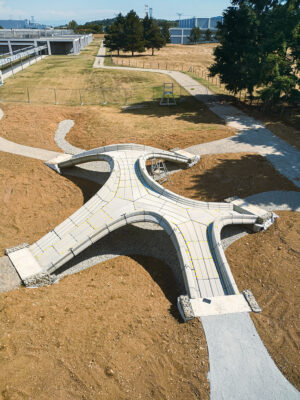 A 3D printed concrete bridge made with recycled materials ...