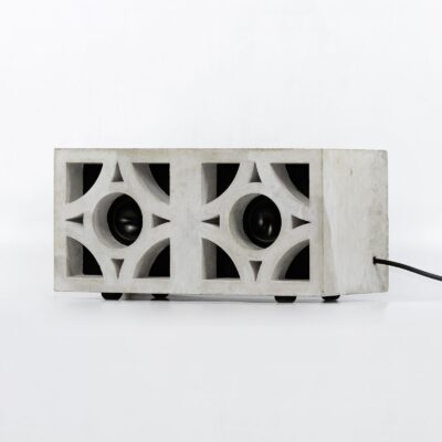 A speaker made of a concrete masonry block - MaterialDistrict