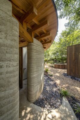 A structure made of rammed earth and wood - MaterialDistrict