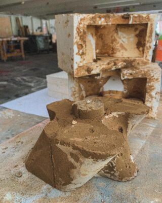 Geometric earth blocks made with 3D printed moulds - MaterialDistrict