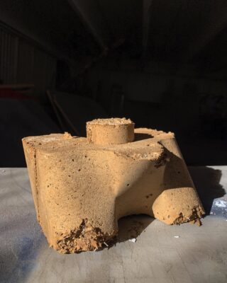 Geometric earth blocks made with 3D printed moulds - MaterialDistrict