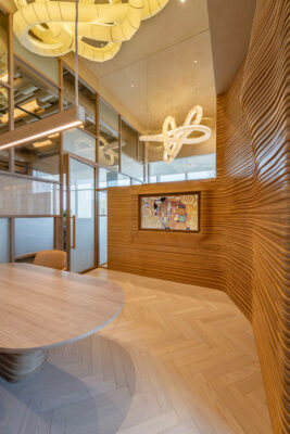 A ceiling made of paper tubes - MaterialDistrict