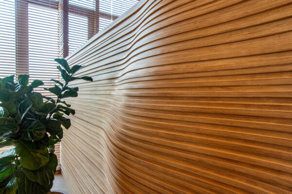 A ceiling made of paper tubes - MaterialDistrict