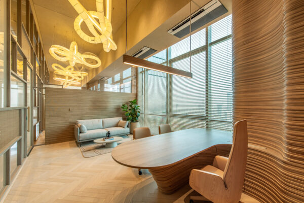 A ceiling made of paper tubes - MaterialDistrict