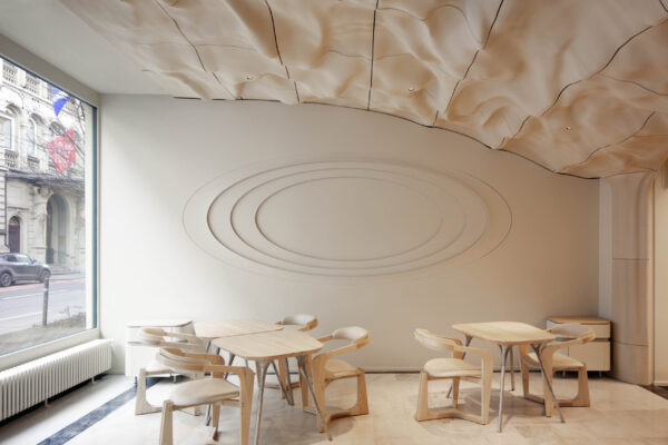 A 3D printed ceiling made of cellulose - MaterialDistrict
