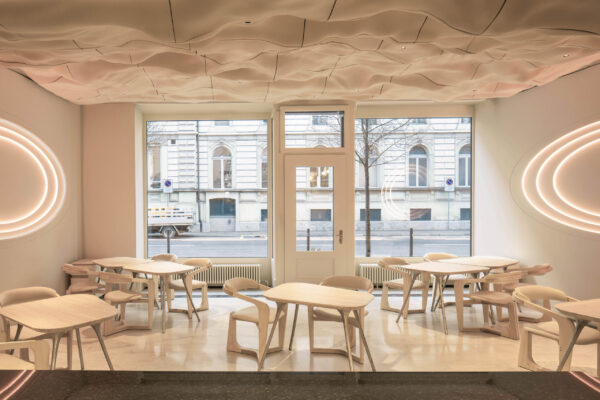 A 3D printed ceiling made of cellulose - MaterialDistrict
