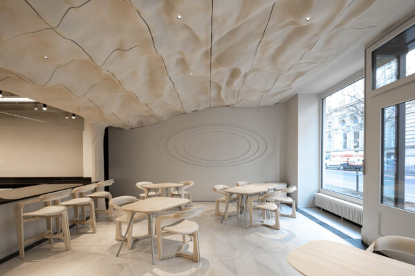 A 3D printed ceiling made of cellulose - MaterialDistrict
