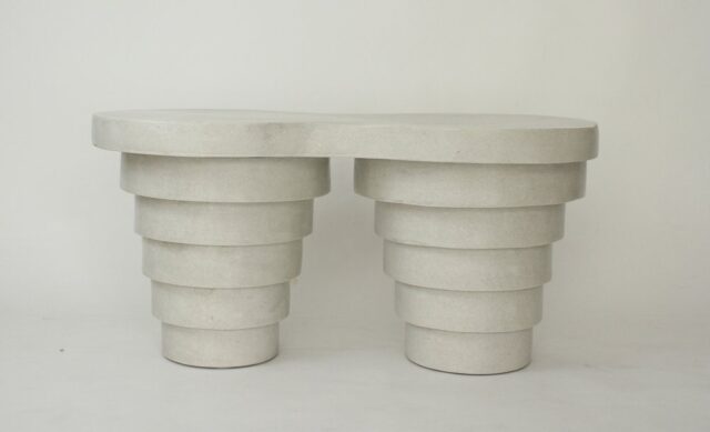 A table made of recycled sand glass concrete - MaterialDistrict